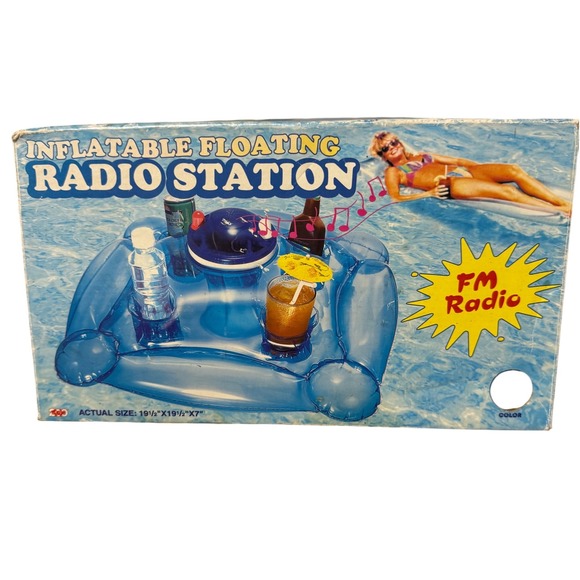 Party Supplies | Vintage Inflatable Floating Radio Station Pool Drink ...